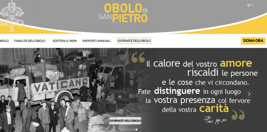 Obolo di San Pietro, più soldi alla missione del Papa, meno alle opere ...