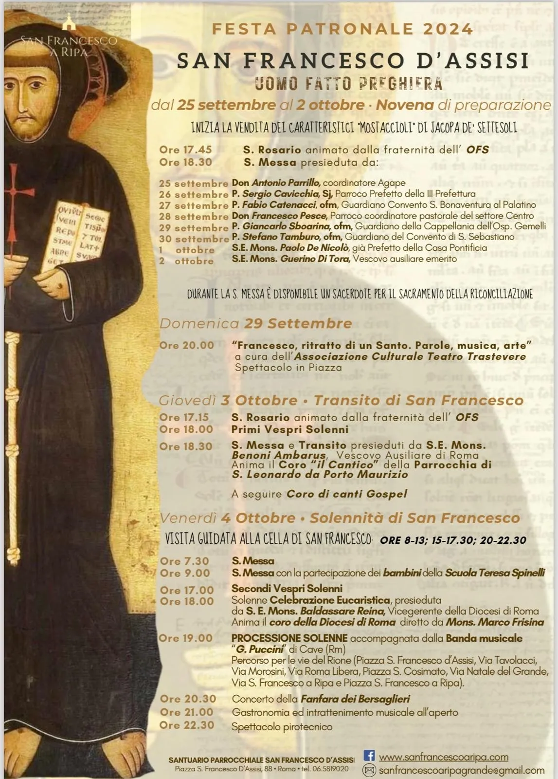 San Francesco a Ripa 2024, la festa a Trastevere dedicata "all'uomo ...